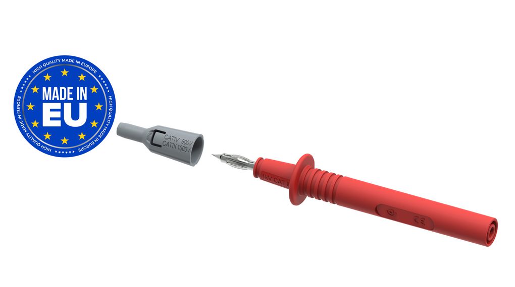 RND 350-00112 | RND Prüfspitze ø4mm Rot, Messing, vernickelt | Distrelec Schweiz